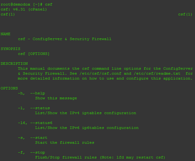 CSF Firewall installation and configuration