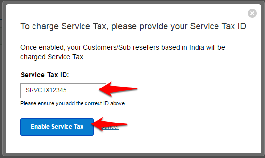 How to Enable Service Tax or GST in the Reseller Control Panel